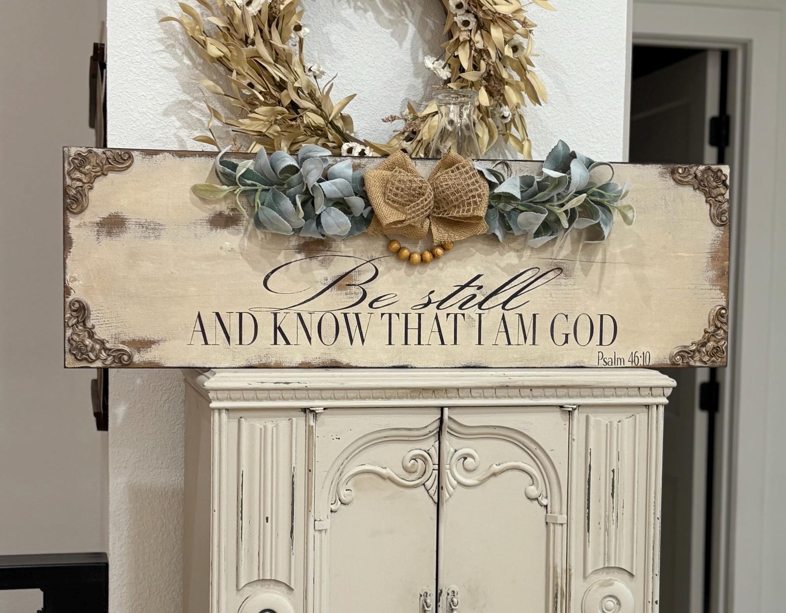 Hand Painted Scripture Sign / Be Still and Know / Psalm / Religious ...