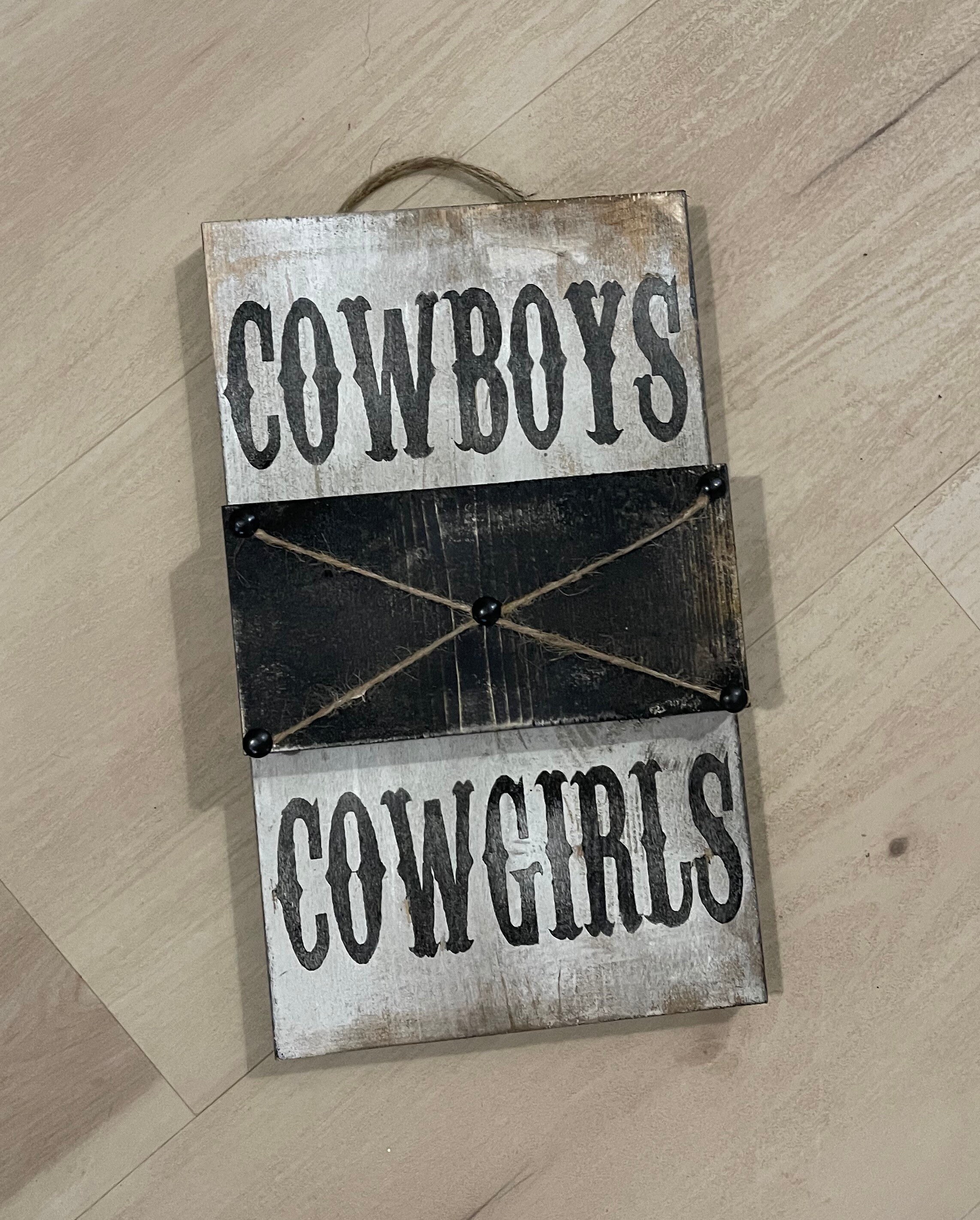 Ready to Ship / Cowboy Cowgirl Restroom Sign / Bathroom Sign / - Etsy