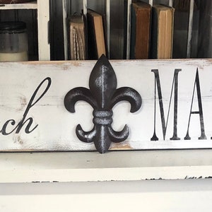 French Country Sign / French Market Sign / Fleur De Lis Sign ...