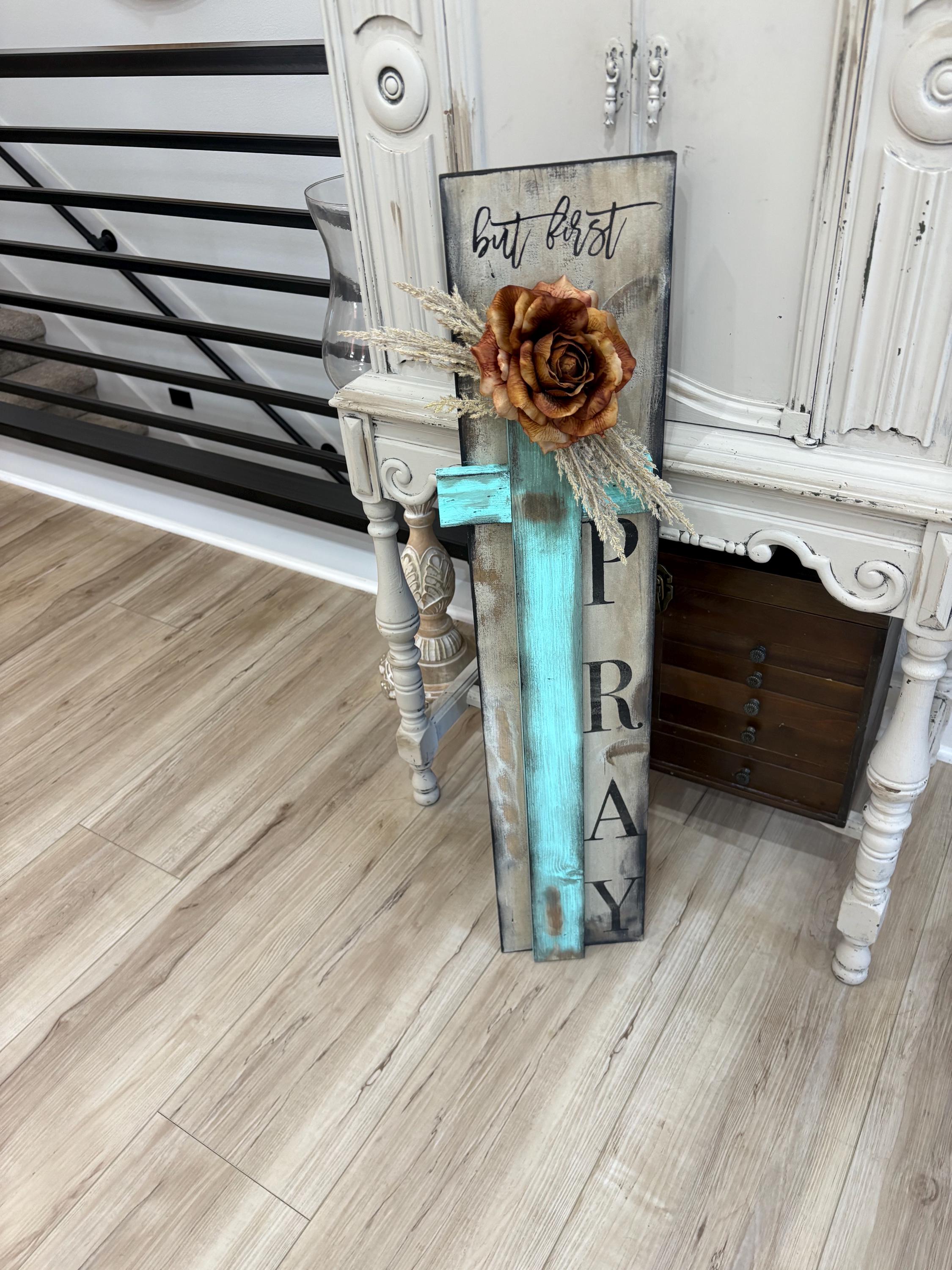 Hand Painted 'but First Pray' Wood Sign - Farmhouse Religious Decor - Etsy