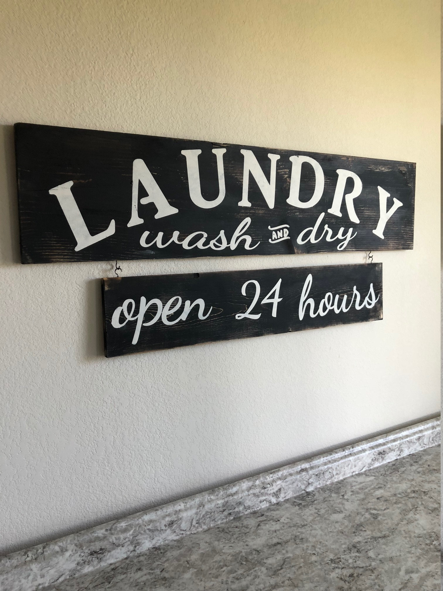 Set of Signs / Huge Laundry Signs / Open 24 Hours / Wash and | Etsy