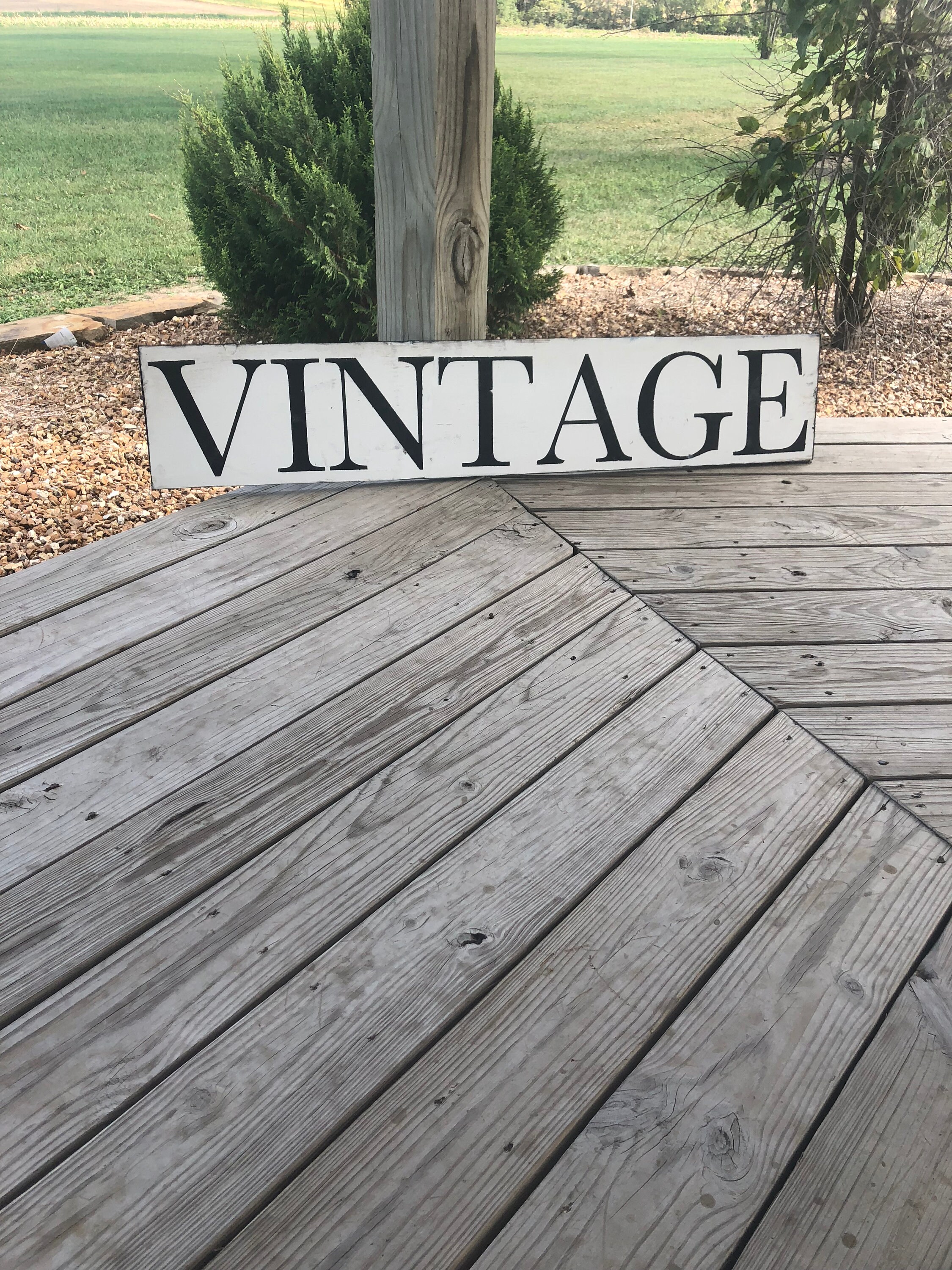 Distressed Vintage Sign / Large Vintage Sign / Hand Painted Wood Sign ...