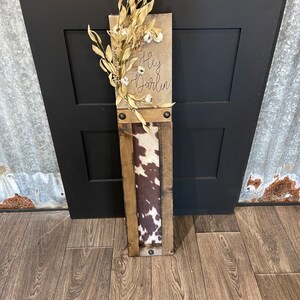 Unique Cow Sign / Hello Darlin’ Sign / Hand Painted Cow Sign / Faux ...