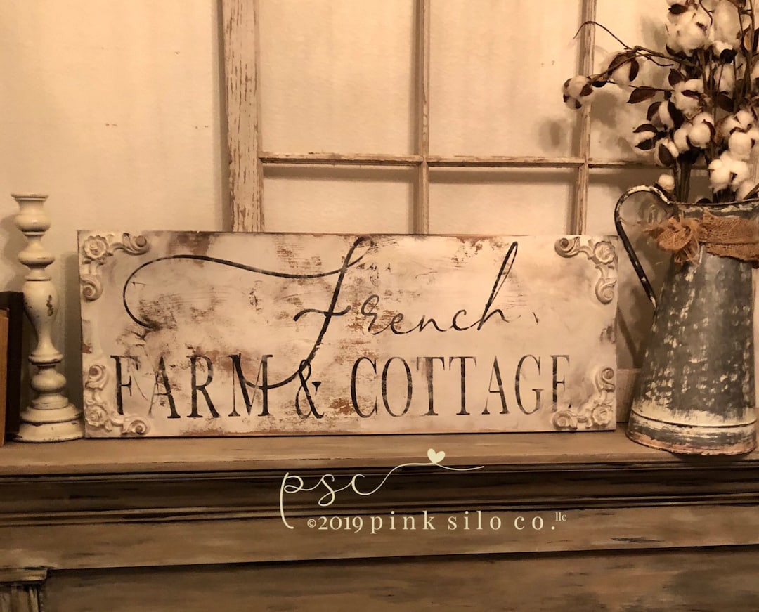 Hand Painted French Farmhouse Sign: Rustic Cottage Decor - Etsy
