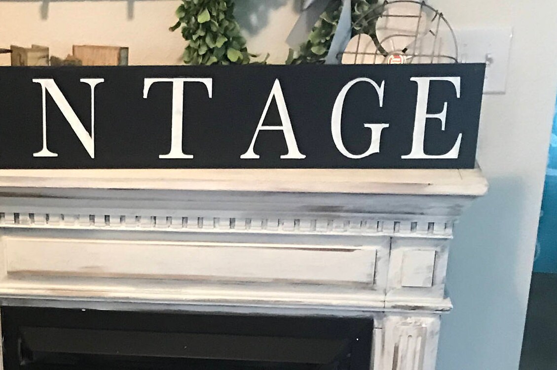Large Vintage Sign / Hand Painted Wood Sign / Antique Sign / Farmhouse ...
