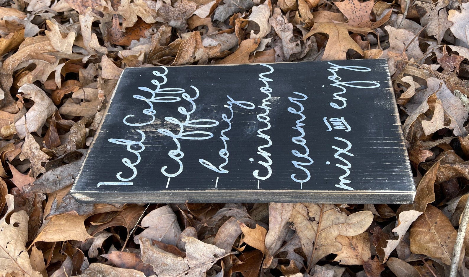 Iced Coffee Sign / Coffee Bar Sign / Recipe Sign / Coffee Sign - Etsy