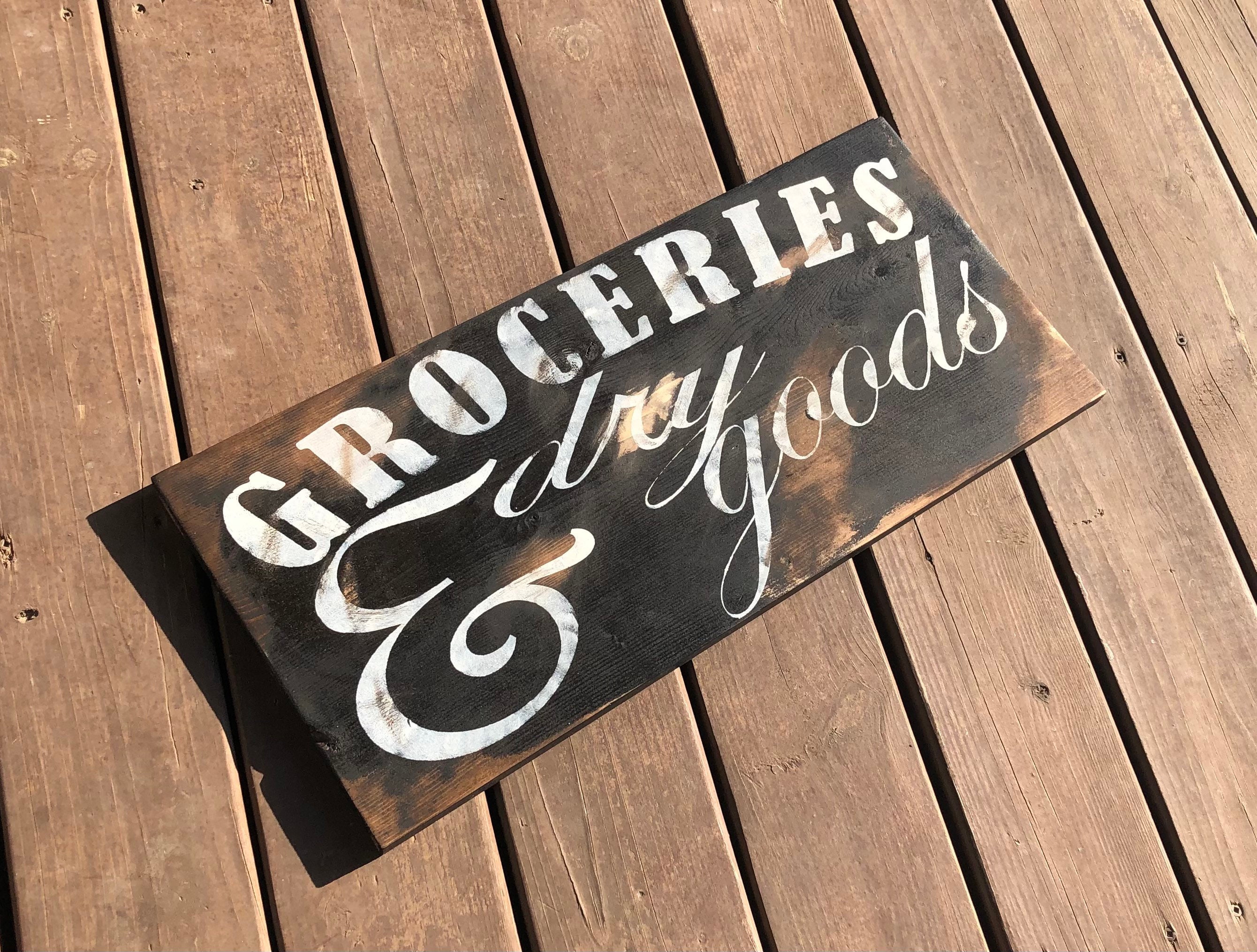 Groceries and Dry Goods Sign / Pantry Sign / Kitchen Sign / | Etsy