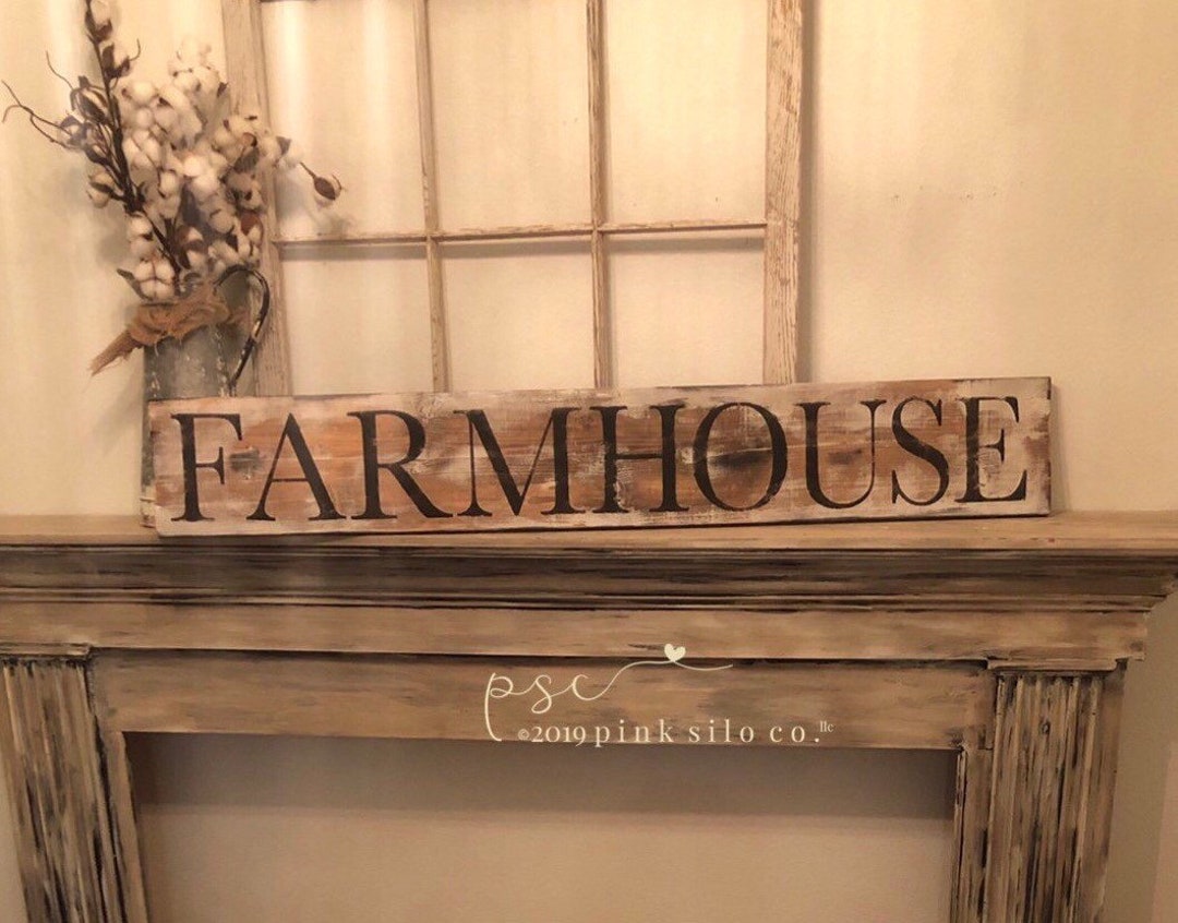 Farmhouse Sign / 4 Ft Farmhouse Sign / Rustic Sign / Farmhouse Wall ...