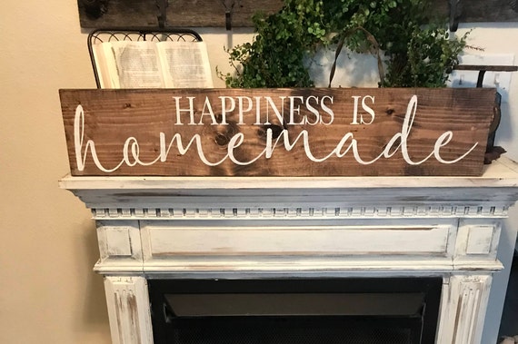 Happiness is Homemade Sign / Kitchen Sign / Cooking Sign / | Etsy