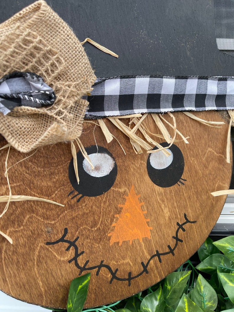 Scarecrow Decor / Scarecrow Sign / Fall Sign / Halloween Sign / Rustic ...