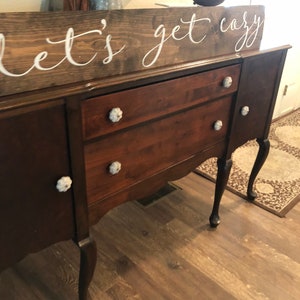 Let’s Get Cozy Sign / Cabin Sign / Farmhouse Wall Decor / Rustic Sign ...