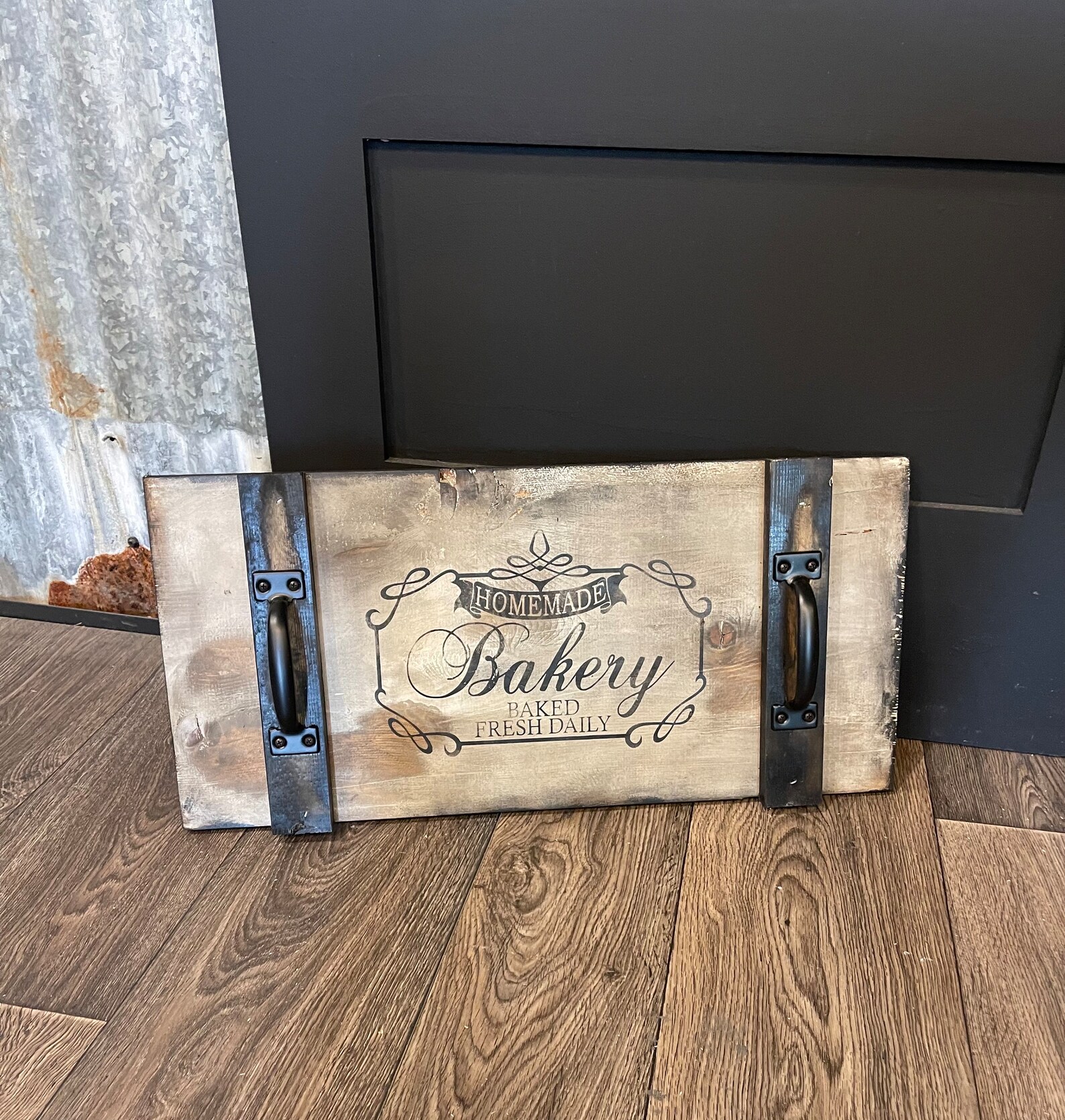 Hand Painted French Country Bakery Tray: Vintage Kitchen Decor (24” X ...