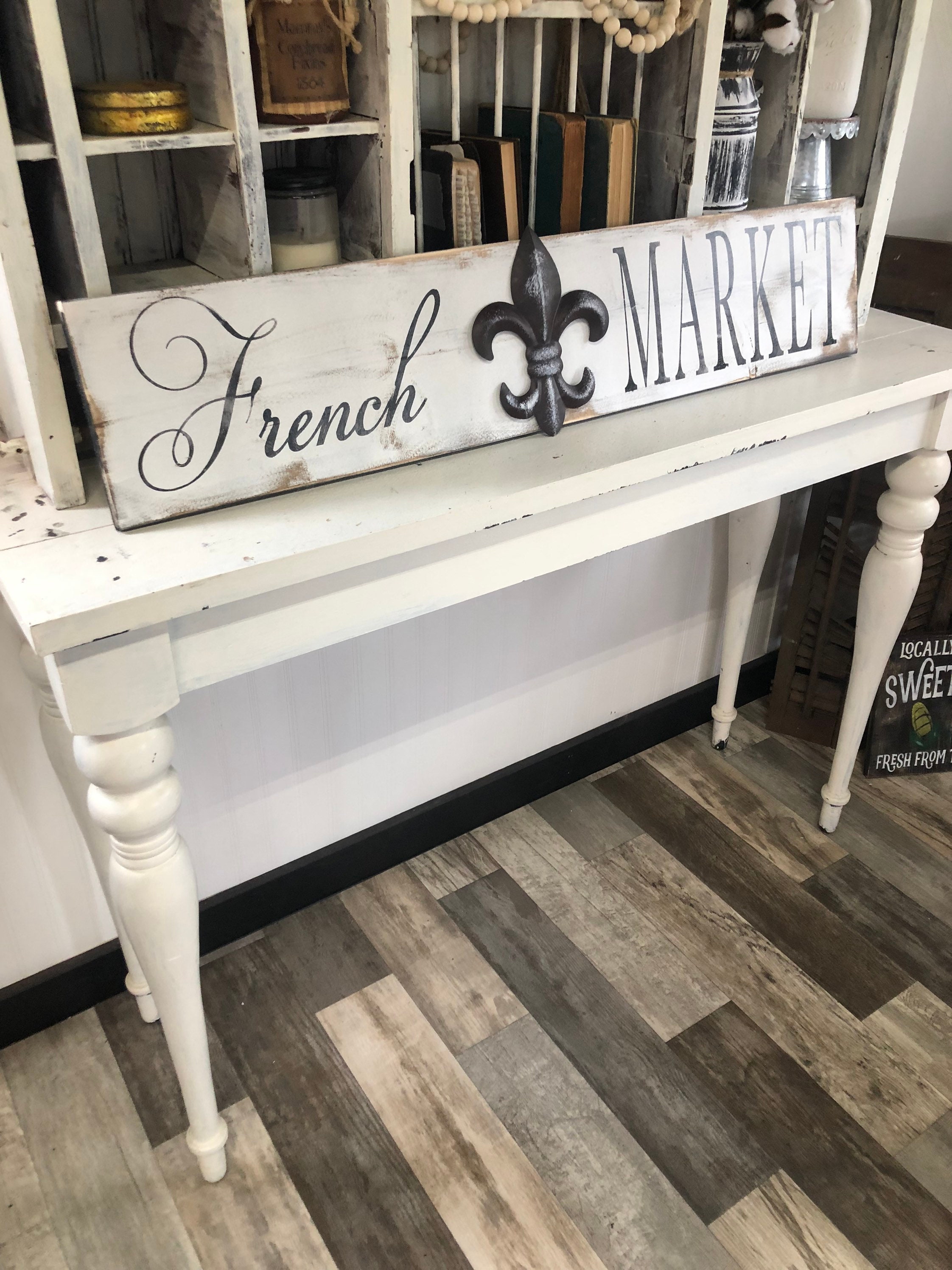 French Country Sign / French Market Sign / Fleur De Lis Sign ...