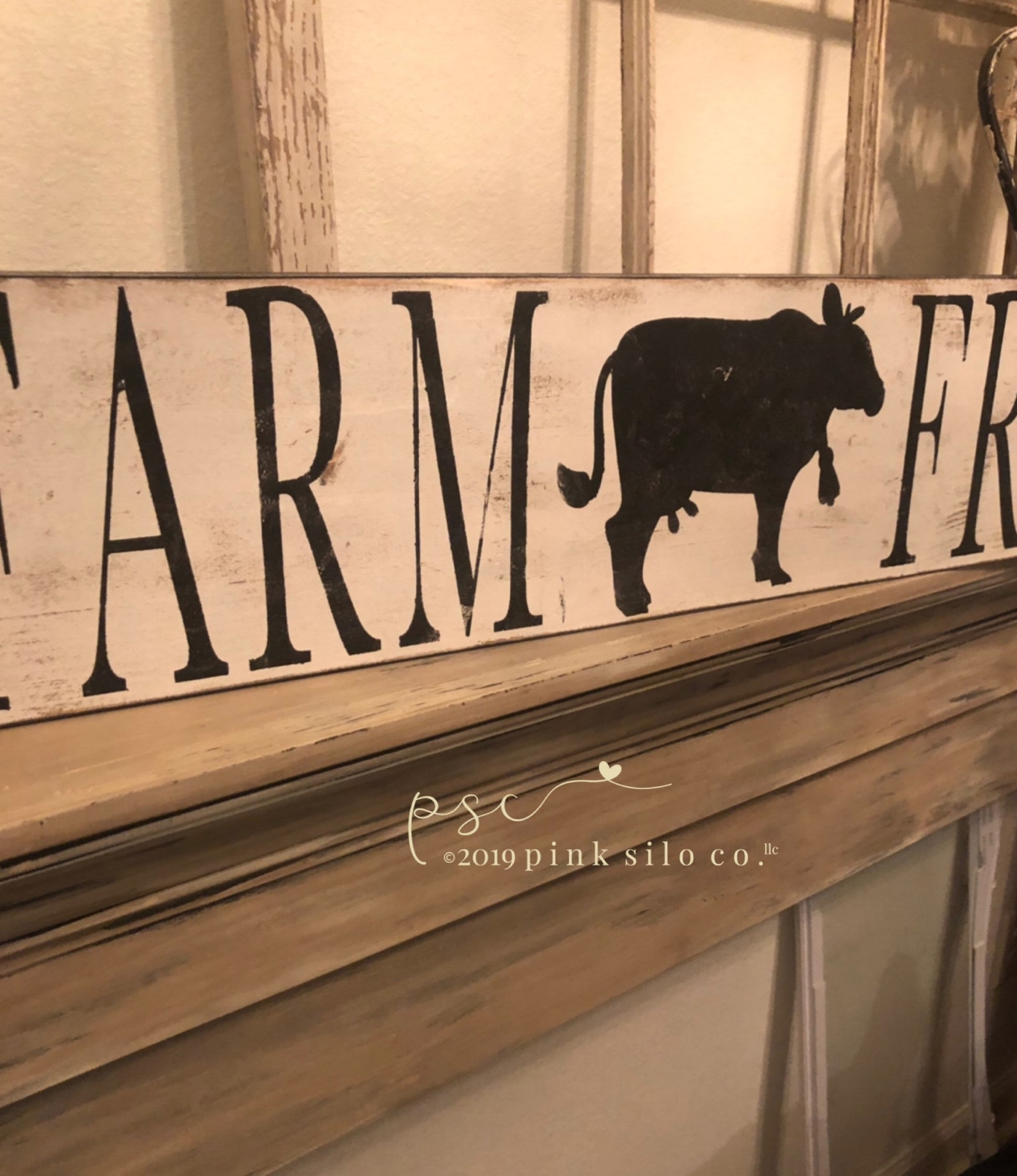 Large Farm Fresh Sign / Farmhouse Sign / Kitchen Sign / Market Sign ...