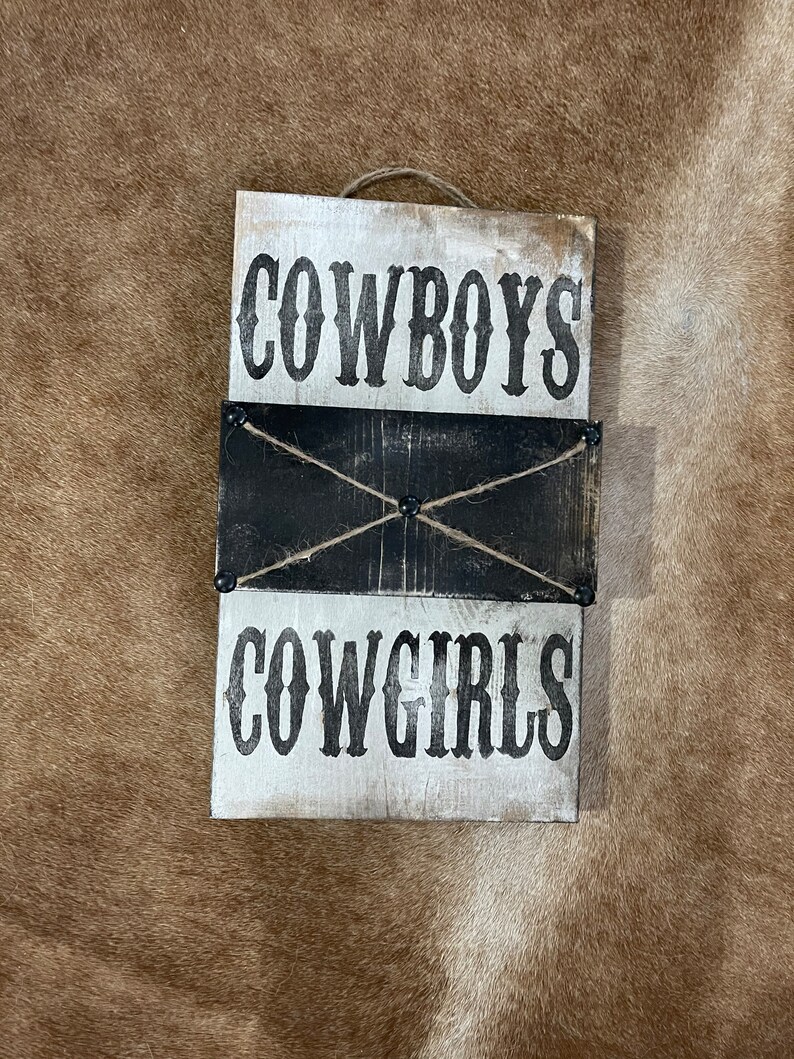 Ready to Ship / Cowboy Cowgirl Restroom Sign / Bathroom Sign / - Etsy