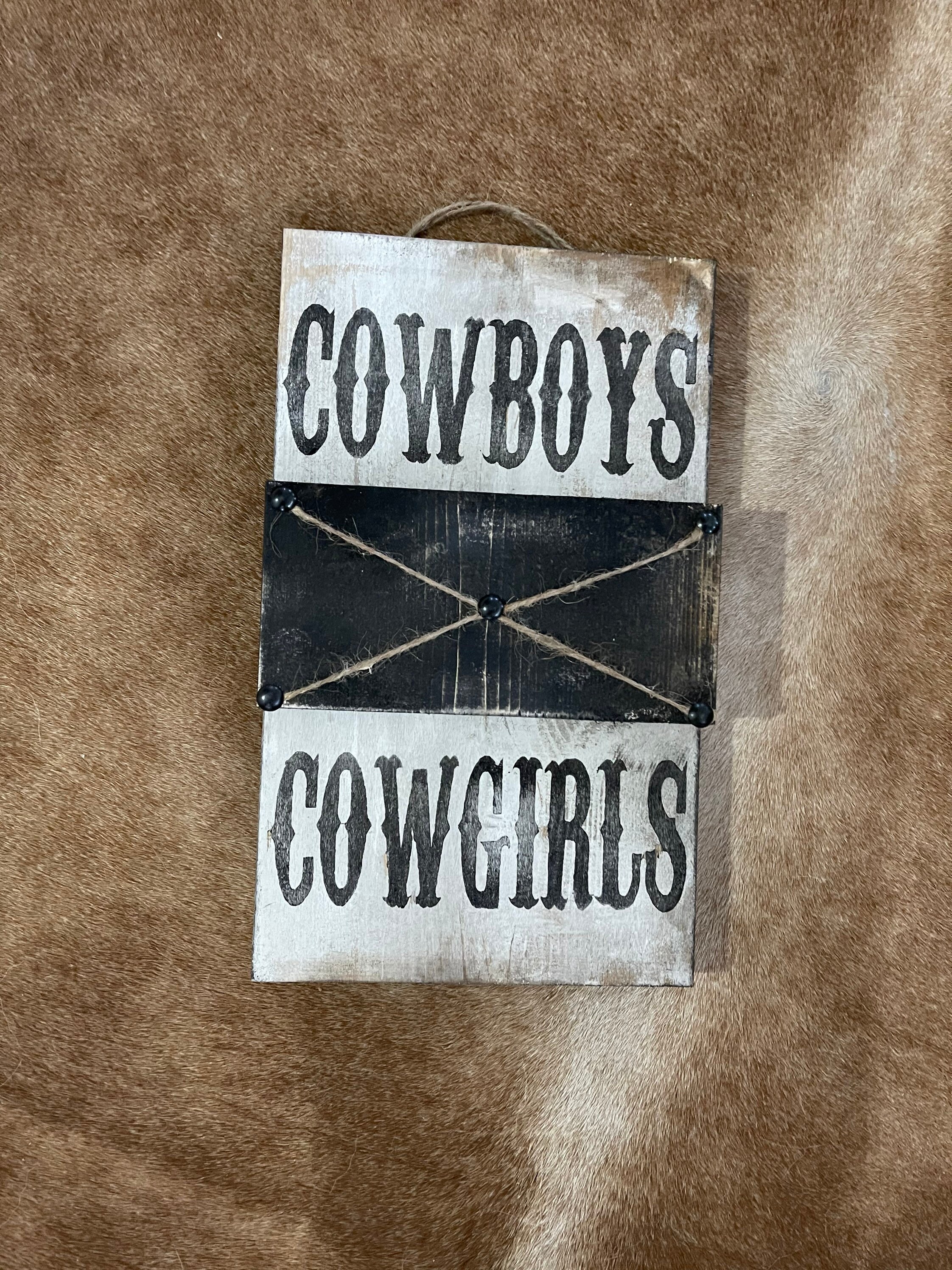 Ready to Ship / Cowboy Cowgirl Restroom Sign / Bathroom Sign / - Etsy