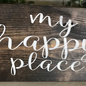 My Happy Place Sign / Farmhouse Wall Decor / Happy Place Sign / Rustic ...