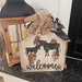 Rustic Cow Print Welcome Sign / Two Signs Attached / Cow Print Sign ...