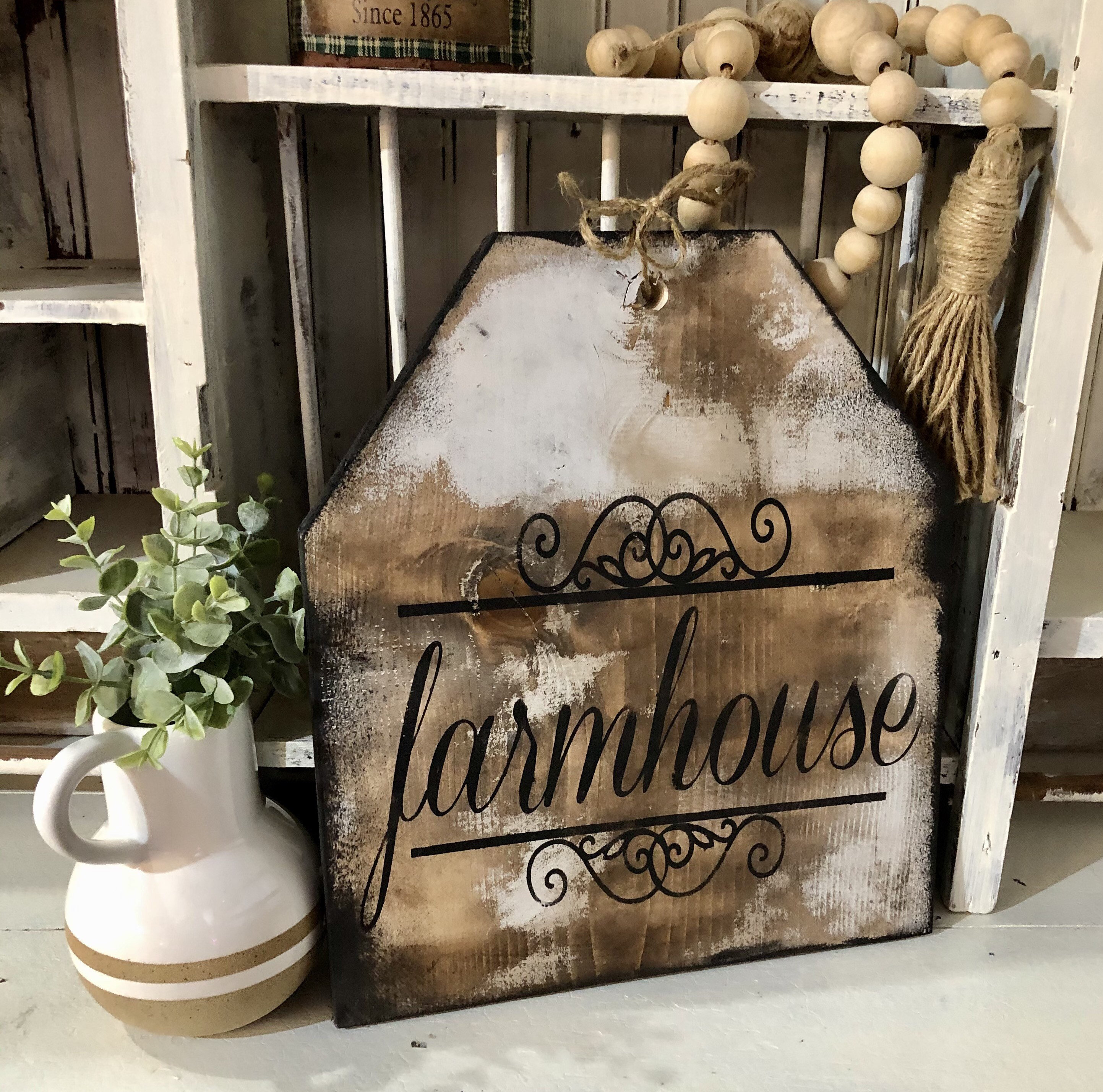 Farmhouse Tag Sign / Farmhouse Sign / Rustic Sign / Farmhouse | Etsy