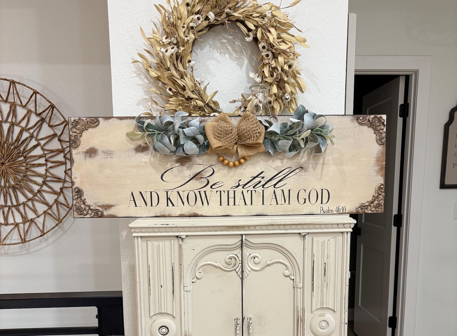 Hand Painted Scripture Sign / Be Still and Know / Psalm / Religious ...