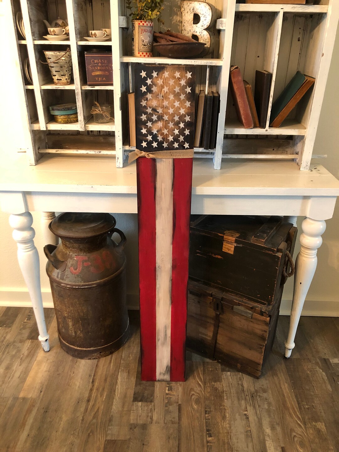 Patriotic Flag Sign / Home Sign / Fourth of July Sign / Flag Sign ...