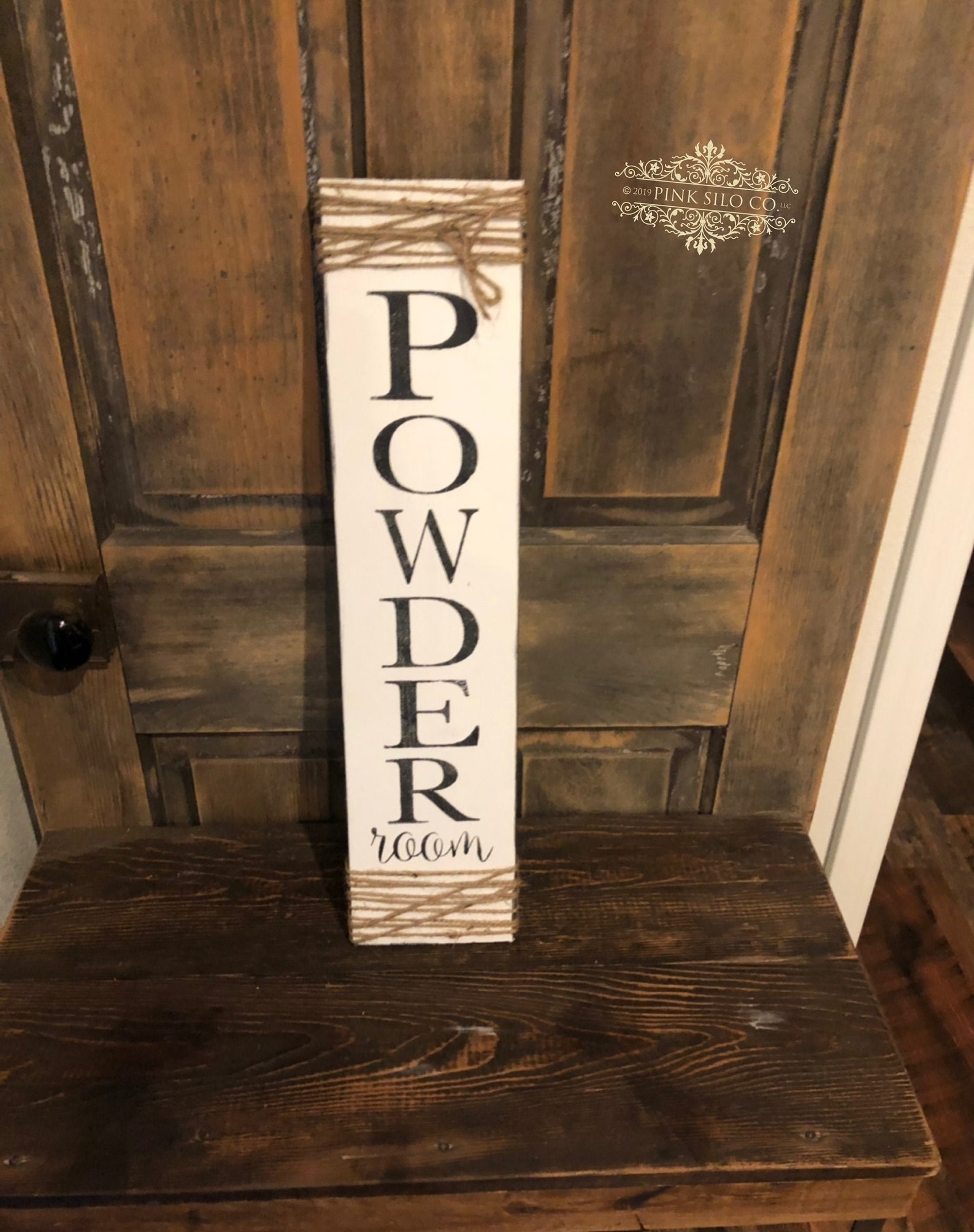 Powder Room Sign / Bathroom Sign / Farmhouse Bathroom Sign / | Etsy
