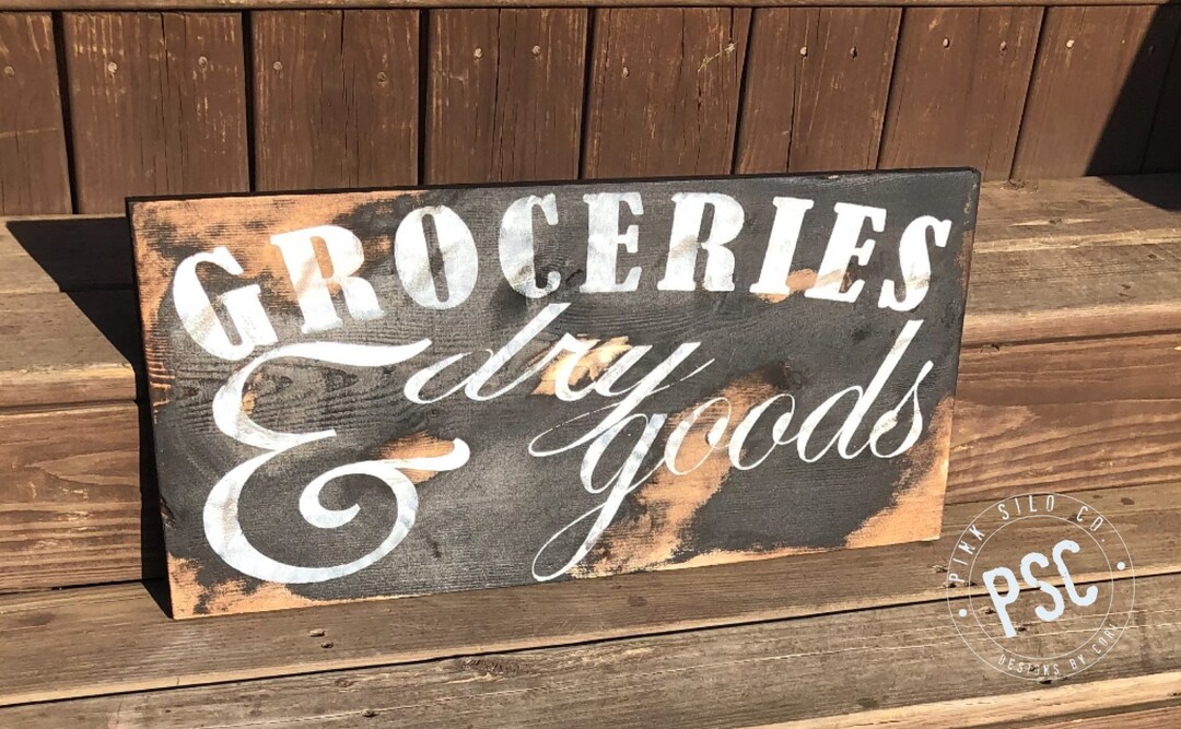 Groceries and Dry Goods Sign / Pantry Sign / Kitchen Sign / Grocery ...