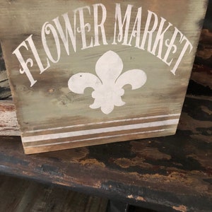 Flower Market Sign / French. Country Sign / Farmhouse Sign / Cottage ...