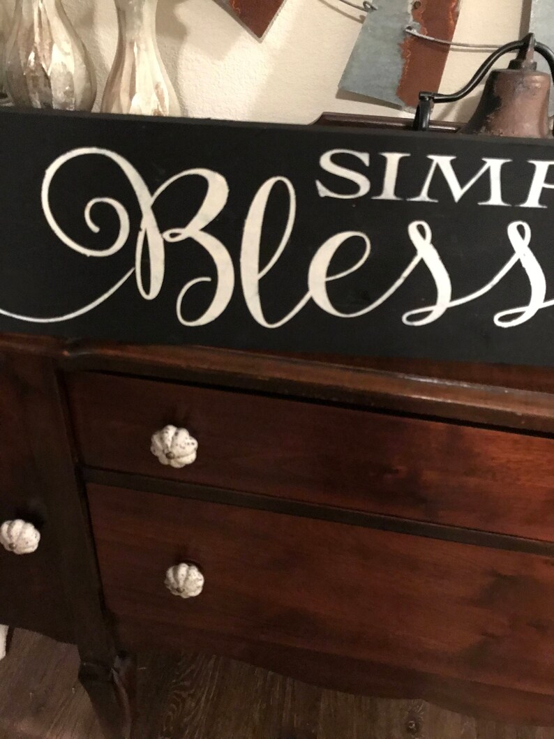 Large Blessed / Simply Blessed Sign / Blessed Sign / Hand - Etsy