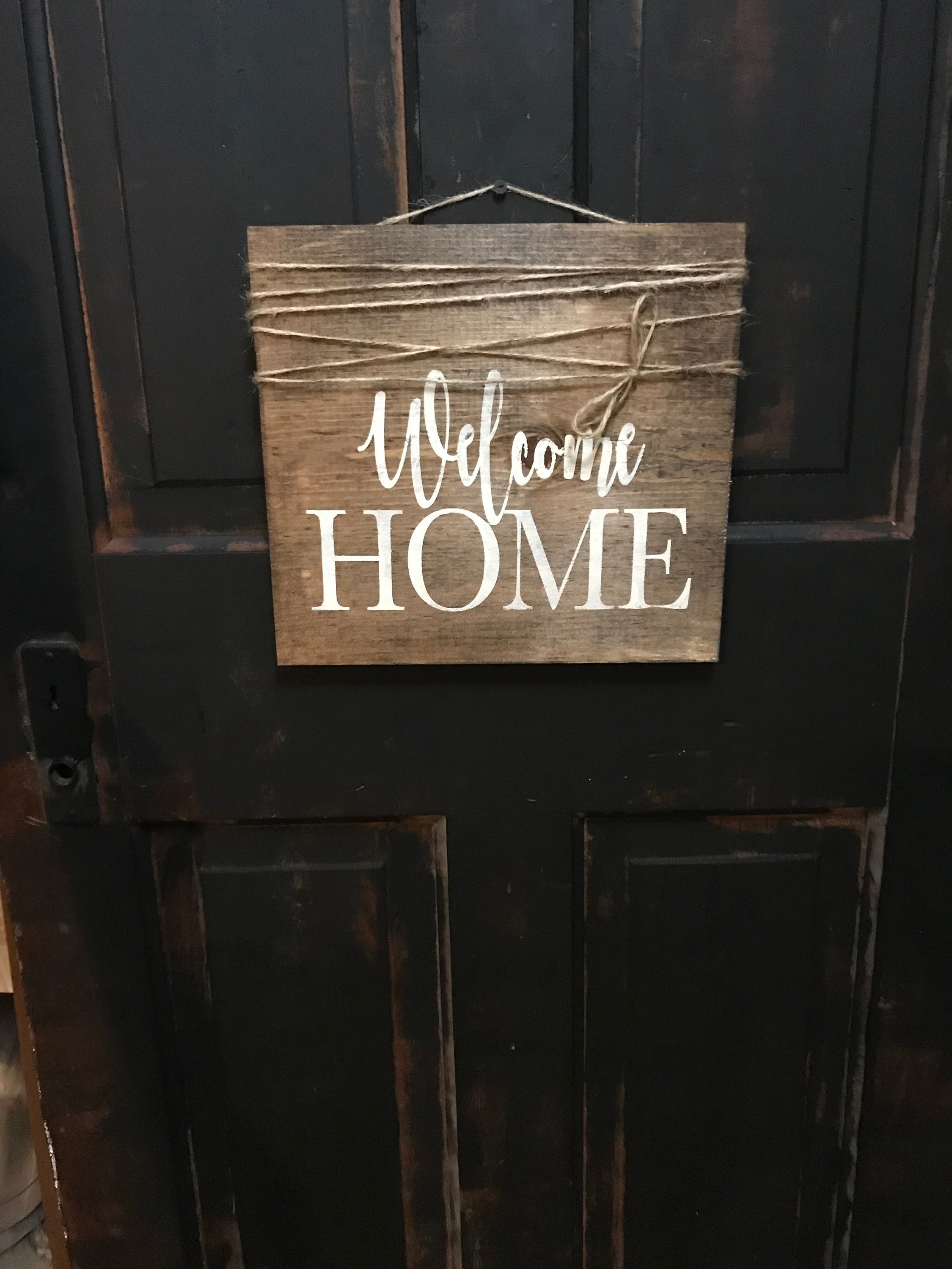 Welcome Home Sign / Farmhouse Wall Decor / Wall Sign / Family - Etsy