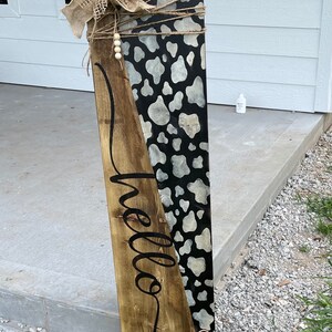 Front Porch Sign / Vertical Hello Sign / Rustic Sign / Modern Farmhouse ...