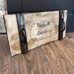 Hand Painted French Country Bakery Tray: Vintage Kitchen Decor (24” X ...