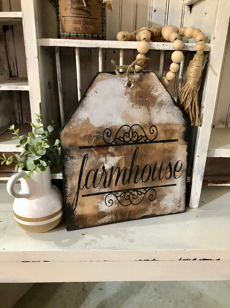 Farmhouse Tag Sign / Farmhouse Sign / Rustic Sign / Farmhouse - Etsy