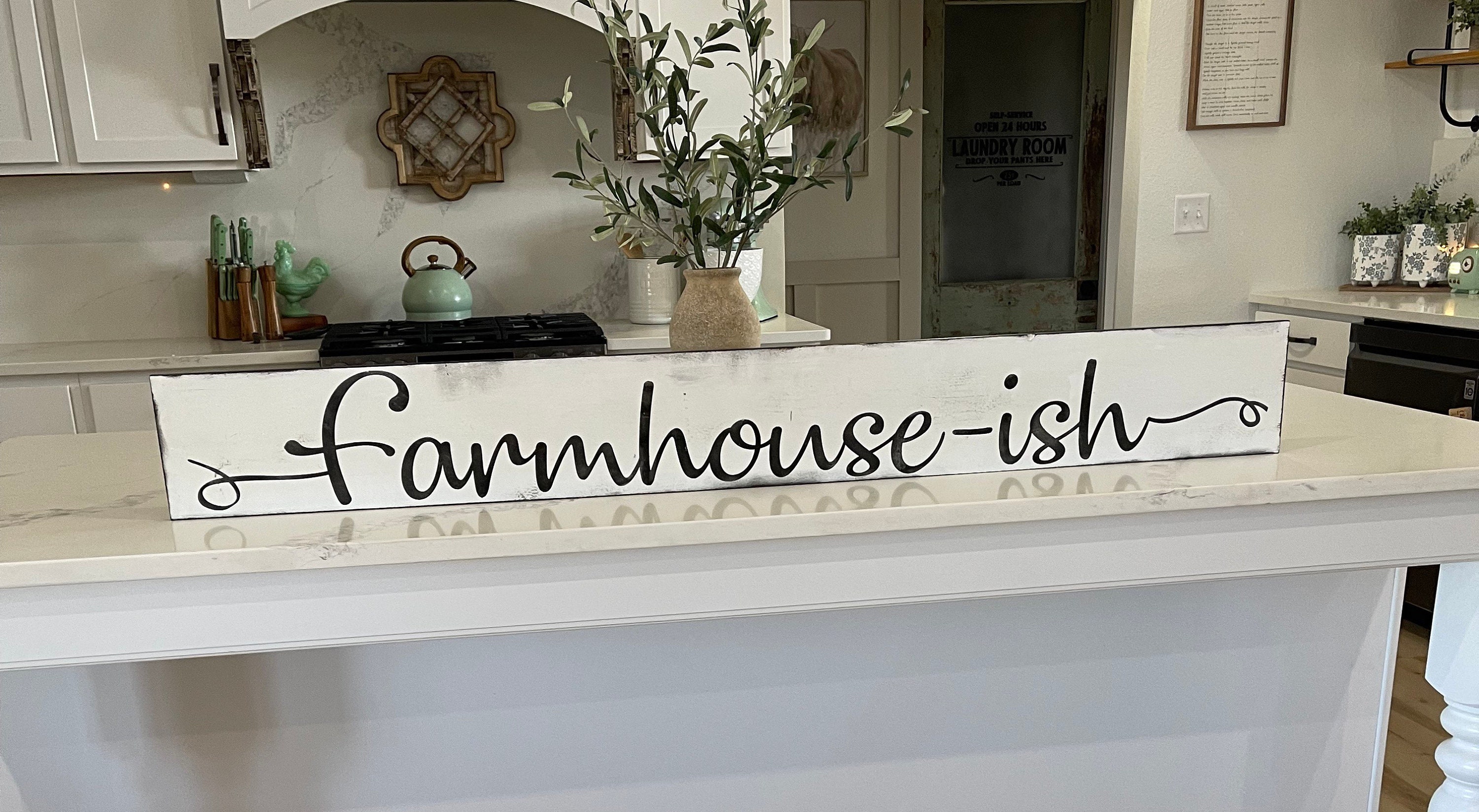 Hand-painted Distressed Farmhouse Sign, Rustic Modern Wall Decor - Etsy