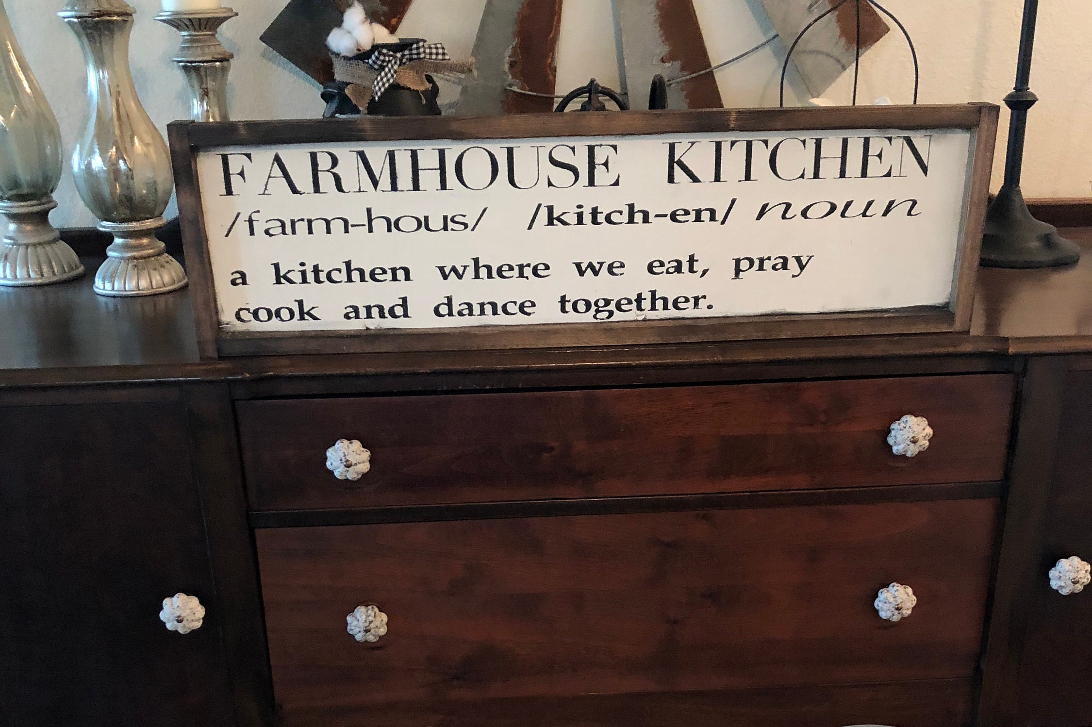 Farmhouse Kitchen Sign / Definition Sign / a Kitchen is Where - Etsy