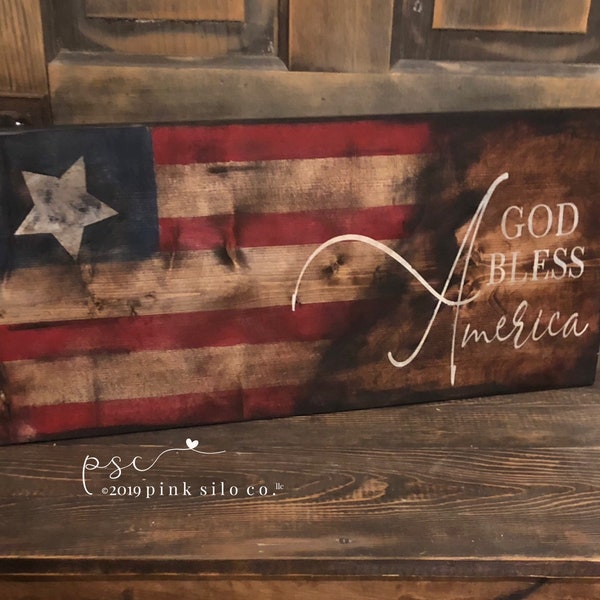 God Bless America Sign - Etsy