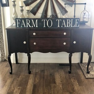 Farm to Table Distressed Sign / Farmhouse Sign / Kitchen Sign / Farm ...