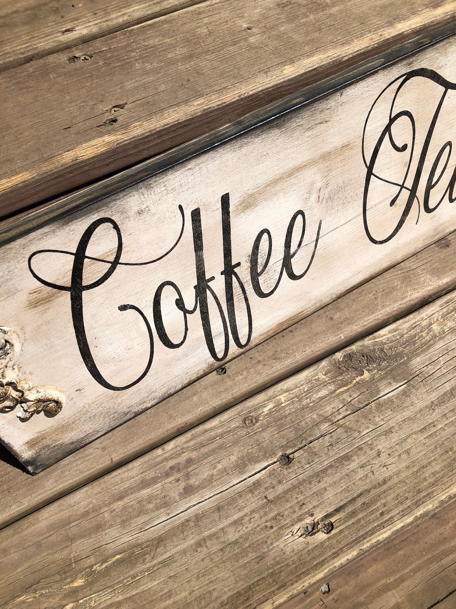 French Country Coffee Sign / Coffee Tea Cocoa Sign / Coffee Bar Sign ...