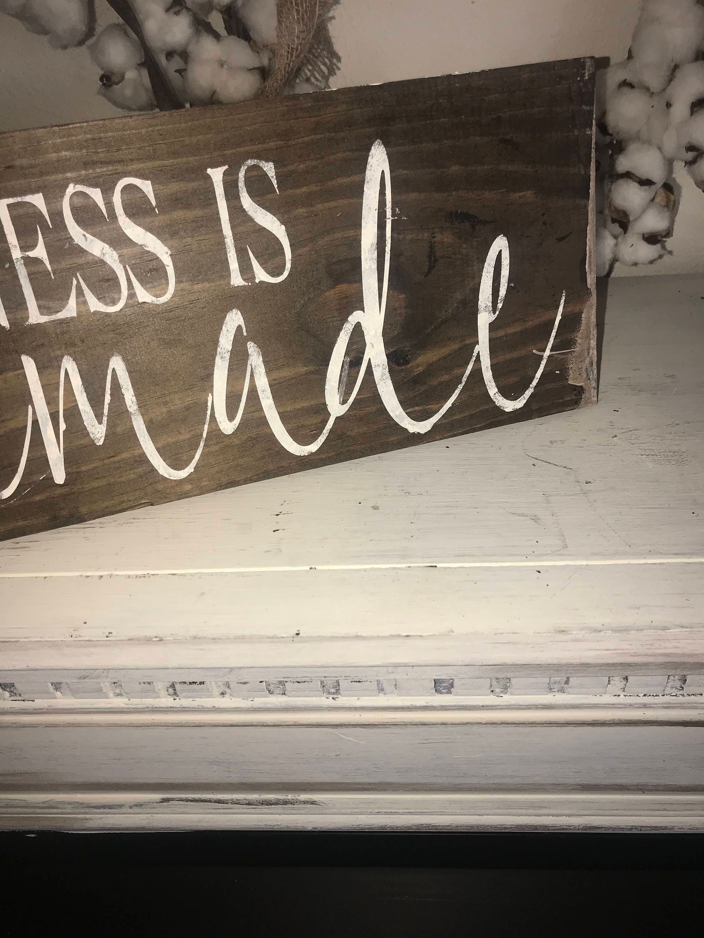 Happiness is Homemade Sign / Kitchen Sign / Cooking Sign / - Etsy