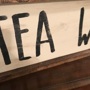 Coffee Tea Wine Sign / Farmhouse Sign / Farmhouse Wall Decor / Modern ...