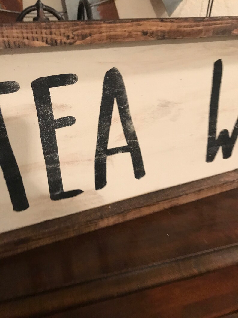 Coffee Tea Wine Sign / Farmhouse Sign / Farmhouse Wall Decor / Modern ...