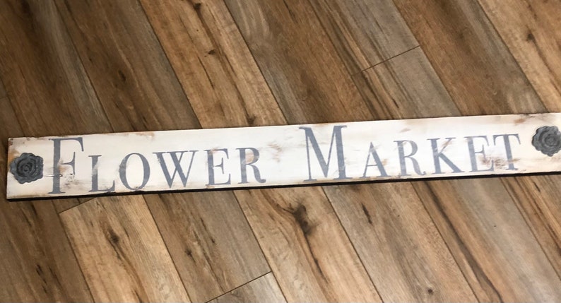Flower Market Sign / 4 Ft / Farmhouse Country Sign / French | Etsy