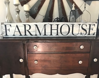 Farmhouse Sign / Huge 4 Ft Farmhouse Sign / Rustic Sign / Farmhouse ...