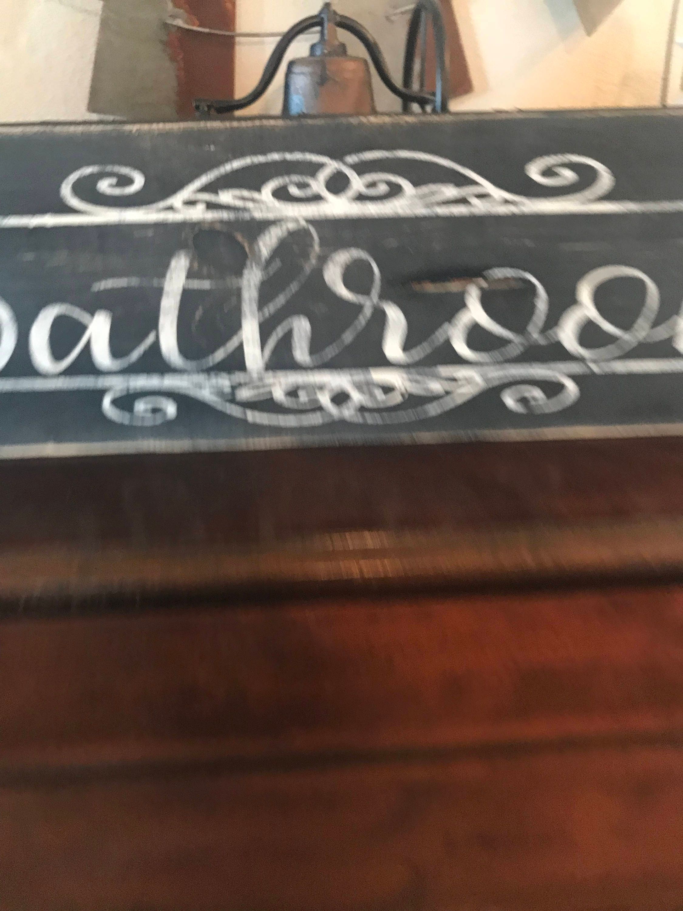 Farmhouse Bathroom Sign / Rustic Hand Painted Wall Decor / - Etsy