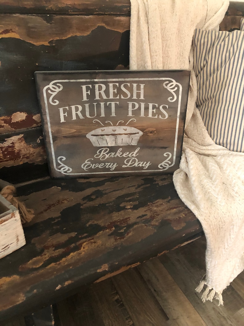 Fresh pies sign/ fresh bakery sign / baking sign / fresh fruit | Etsy