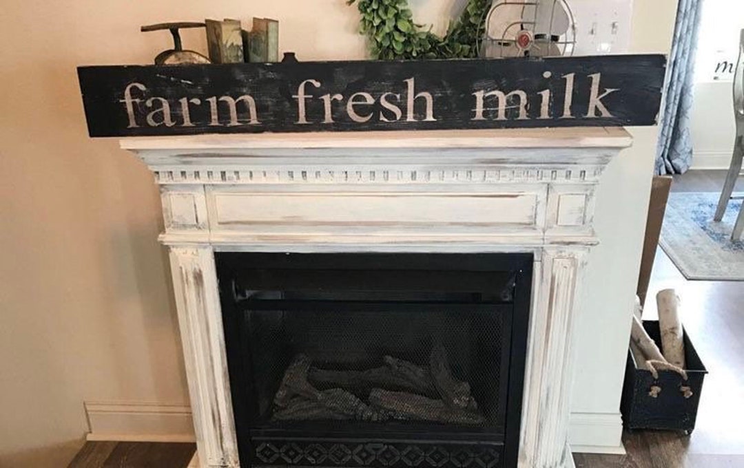 Farm Fresh Milk Sign / 3,4 or 5 Ft Farmhouse Sign / Rustic Sign ...
