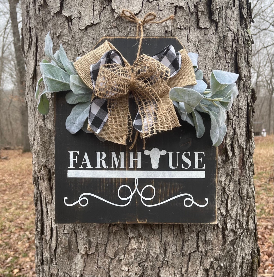 Home Tag / Cow Tag Sign / Farmhouse Sign / Door Sign / Rustic Sign - Etsy
