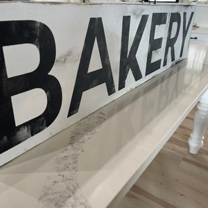 Large Bakery Sign / Farmhouse Bakery Sign / Rustic Hand Painted Sign ...