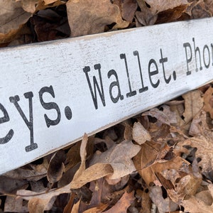 Checklist Sign / Phone Keys Wallet Kiss Sign / Farmhouse Sign / Entry ...