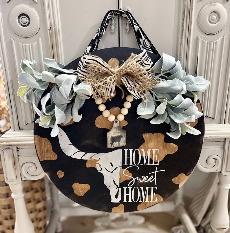 18 Cow Sign / Cow Sign / Cow Decor / Rustic Western Decor / - Etsy